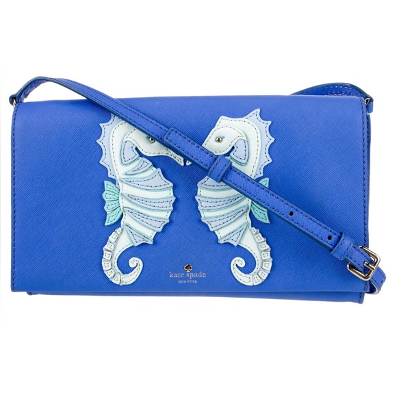 kate spade | Bags | Kate Spade Breath Of Fresh Air Seahorse Blue ...